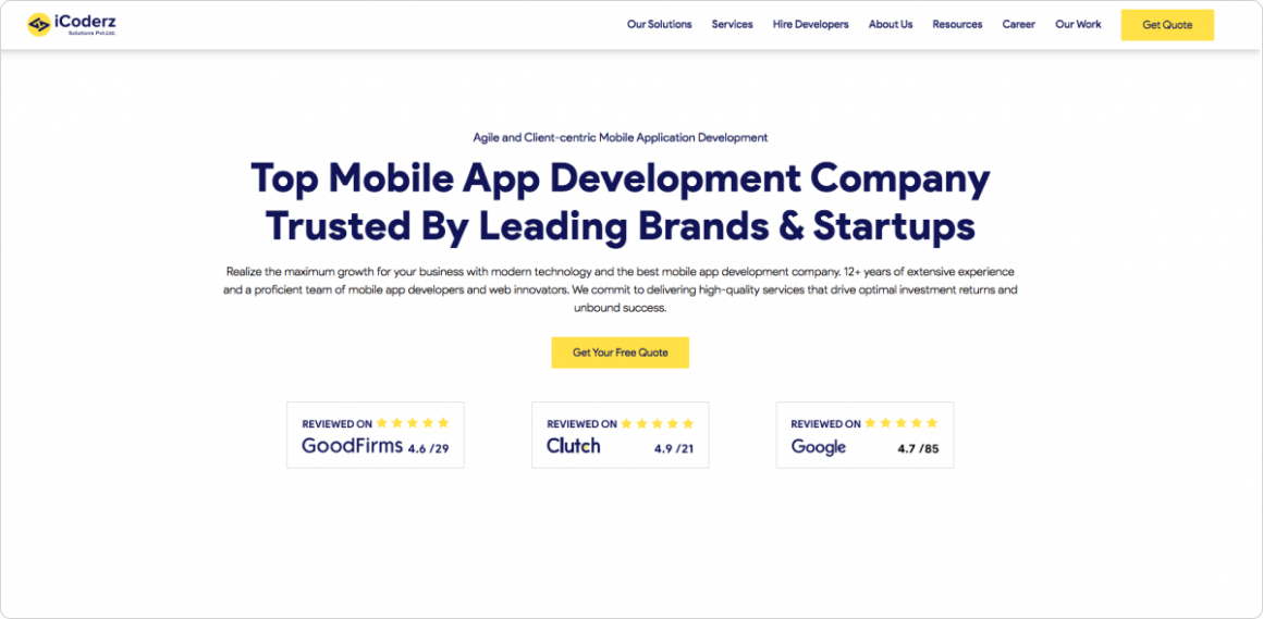 Best Mobile App development companies in India